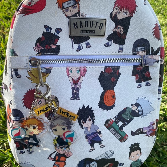 Naruto | Accessories | Naruto Mini Backpack White With Multicolor ...